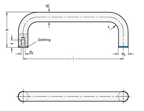 Ganter 429-A4-12-160-PL-E Edelstahl Bügelgriffe, Hygienic Design ...
