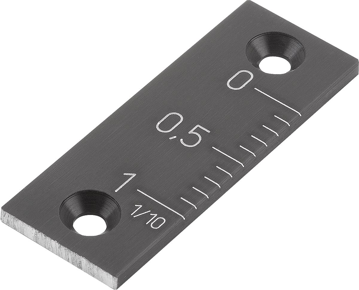 Norelem 21882-1101 MASSSTAB ALUMINIUM, | Nonius | mit Bohrungen ...