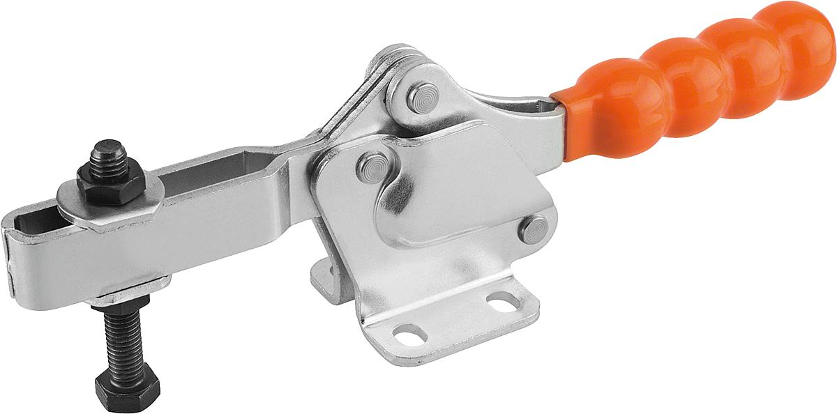 Kipp K0074.0075 SCHNELLSPANNER HORIZONTAL, MIT WAAGRECHTEM FUSS, P=75 ...